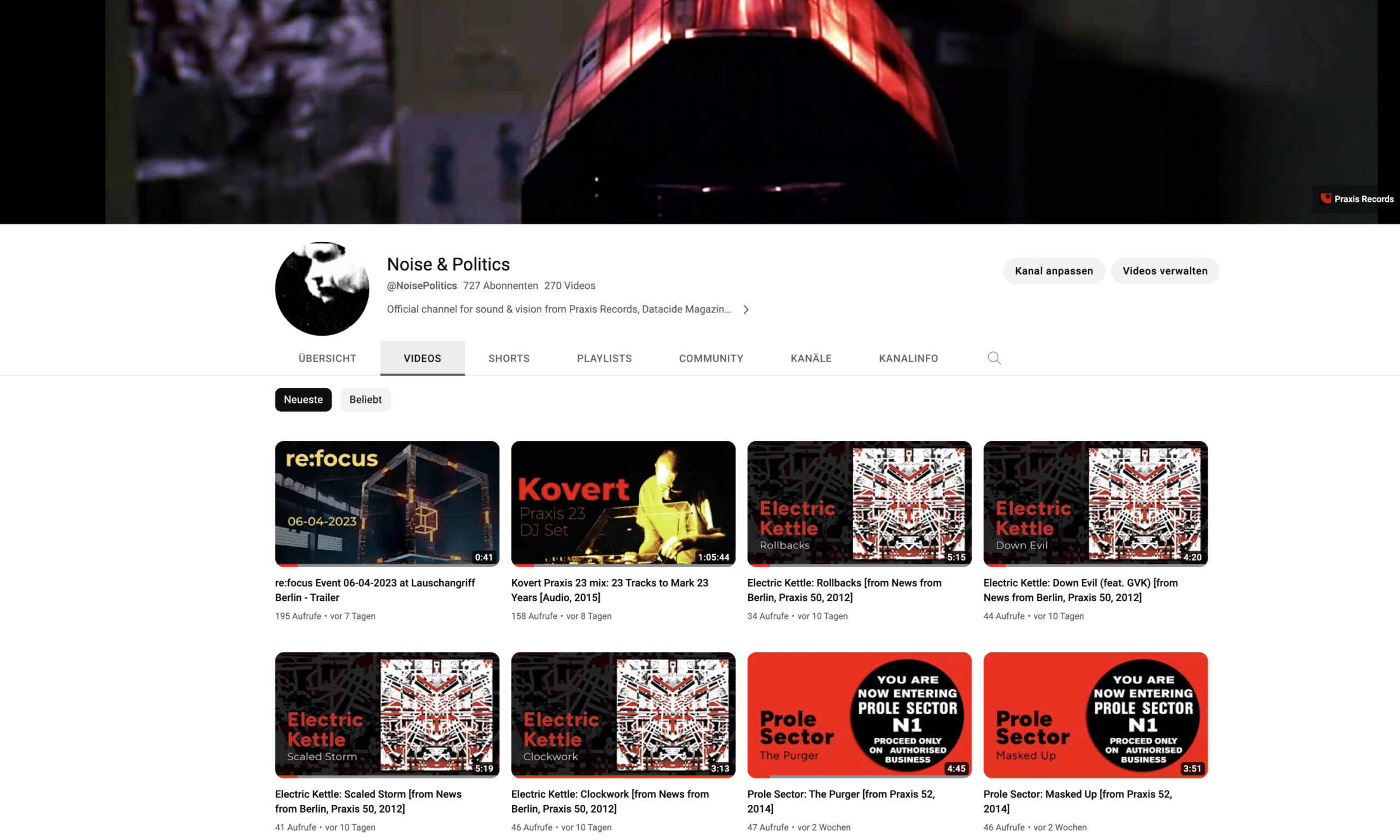 Check out our Noise & Politics Channel on YouTube and subscribe! - Datacide